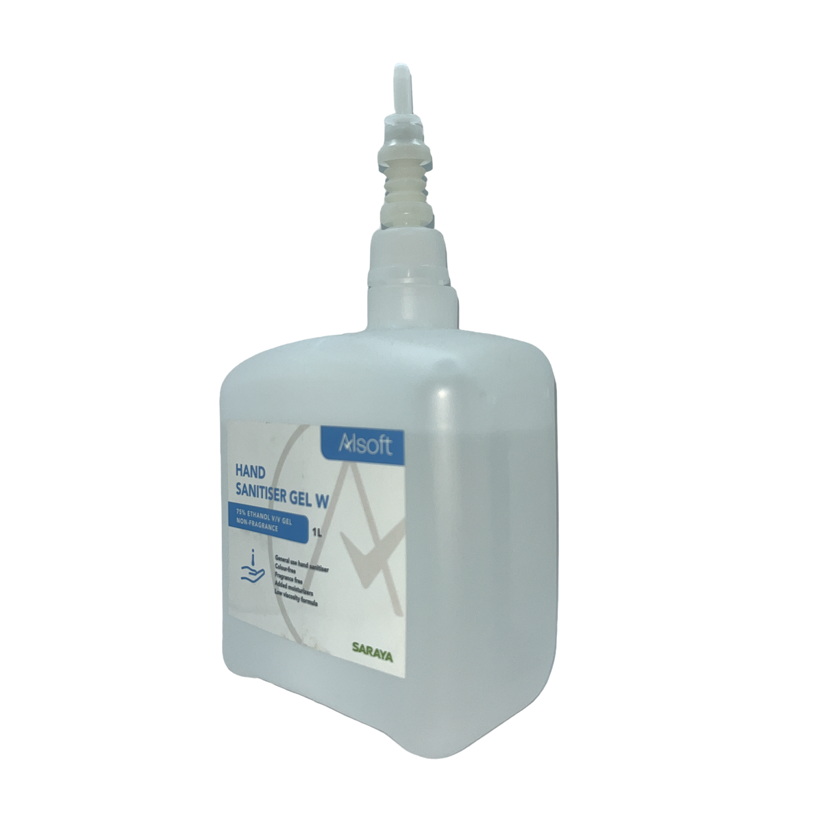 Alsoft Hand Sanitiser Gel W 75% v/v Ethanol non Clinical Use 1L (Dispe ...