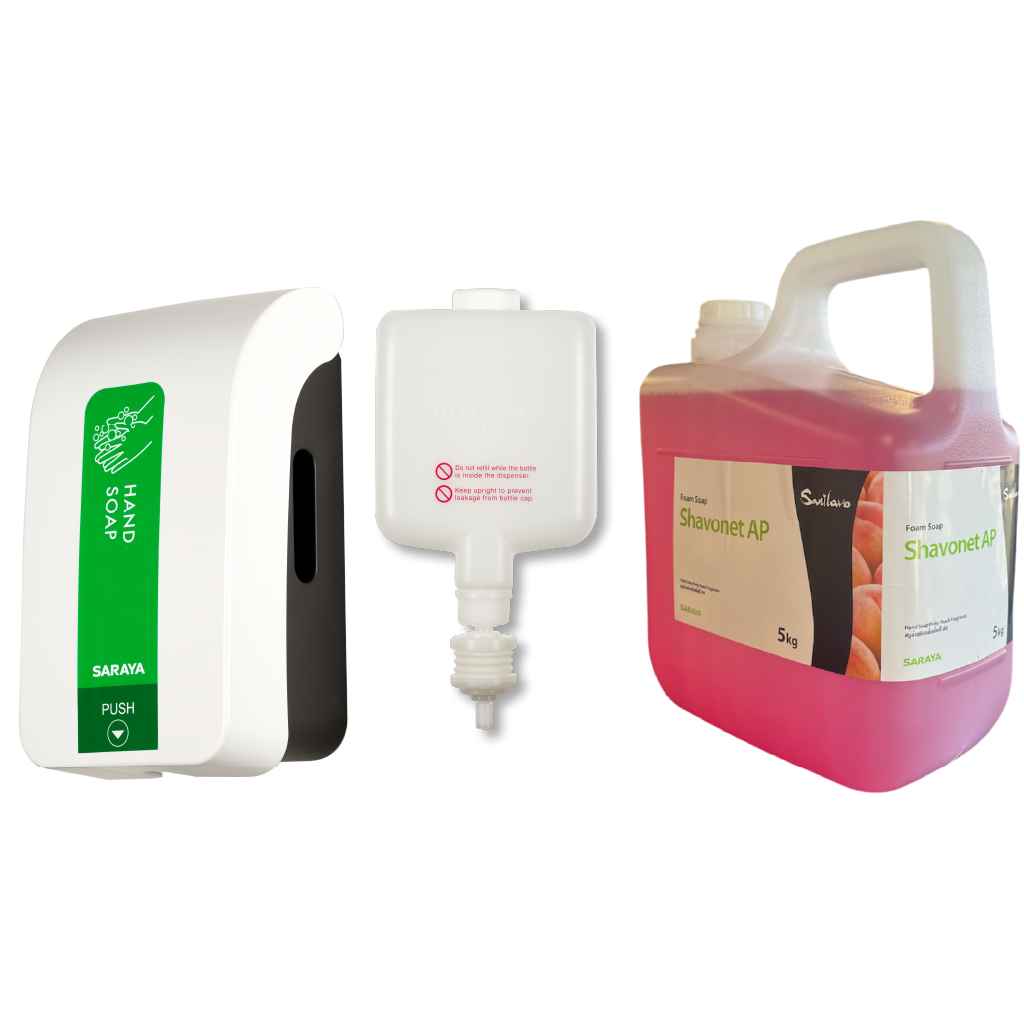 SARAYA GMD Foam Soap Refillable Manual Dispenser Starter Kit – Saraya Solutions