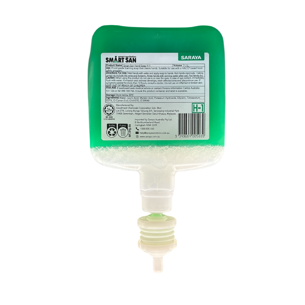 H-1 SMARTSAN Foam Hand Soap Antibacterial 1.1L, 4 Bottles per Carton ...