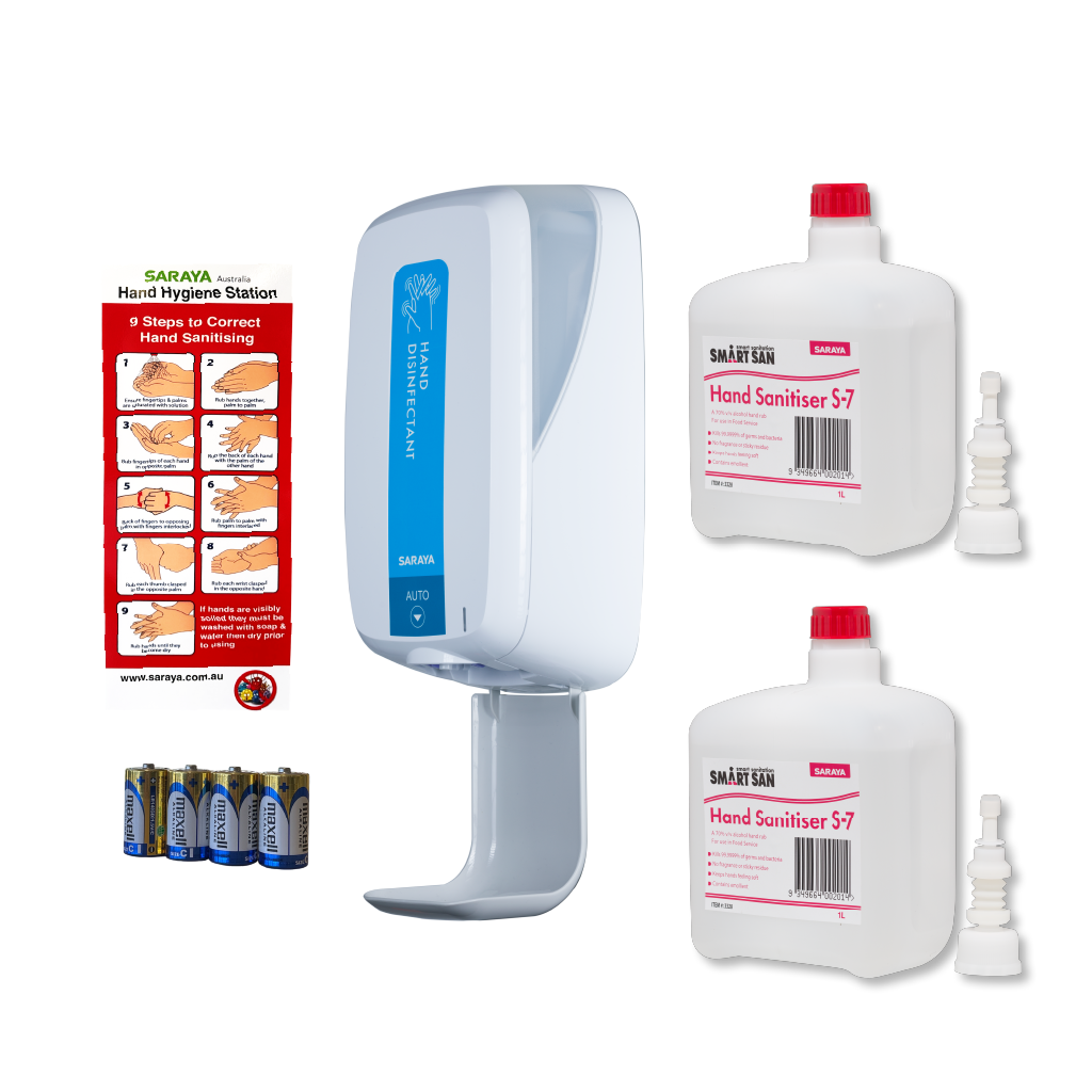 SARAYA UD-1600 Automatic Alcohol Spray Dispenser Starter Kit – Saraya Solutions